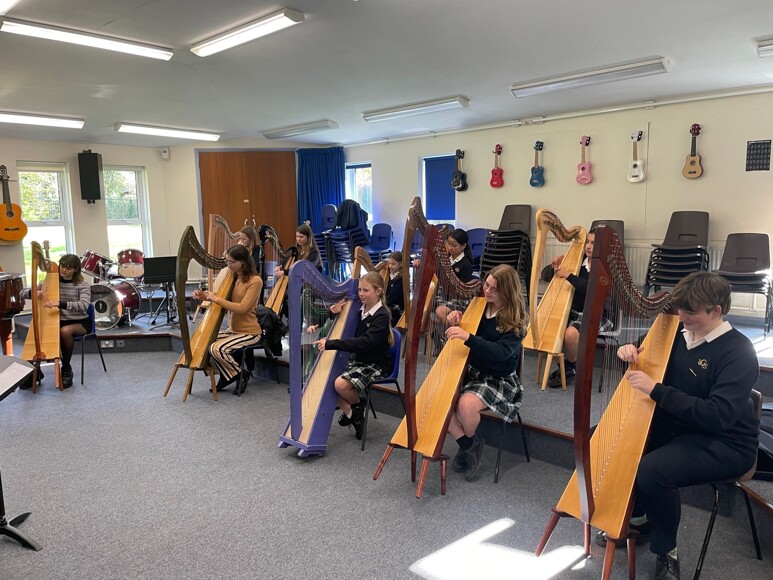 TWGGS Harp Orchestra in Rehearsal - News - Tunbridge Wells Girls ...
