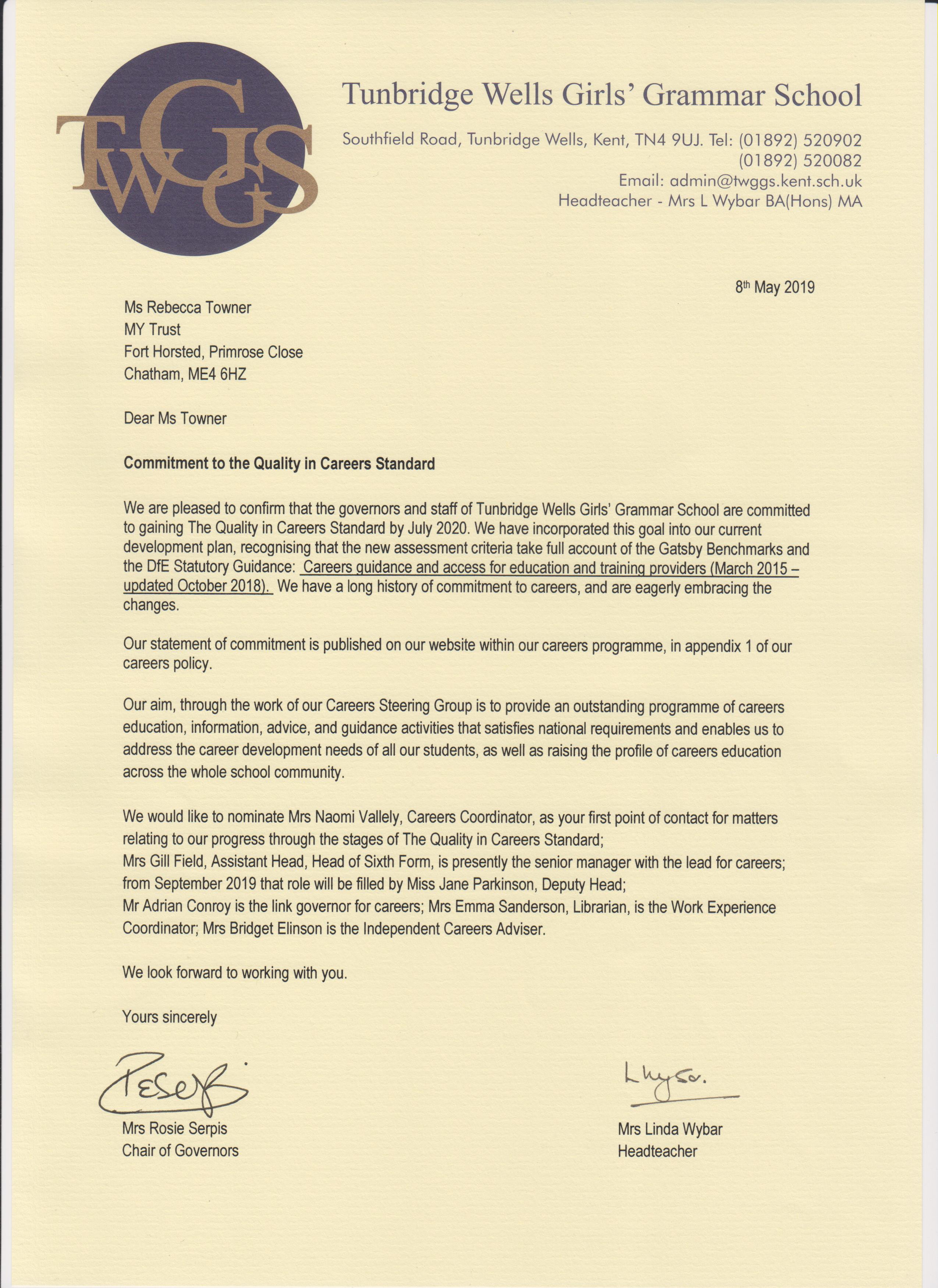 Careers - Tunbridge Wells Girls' Grammar School